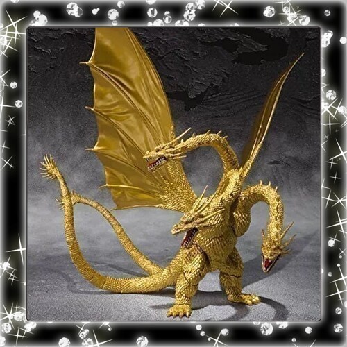 【未使用】★！在庫一掃大SALE！★【在庫残り僅か】 キングギドラ 関節可動pvcアクションフィギュア ゴジラ キングオブモンスター iygf ...