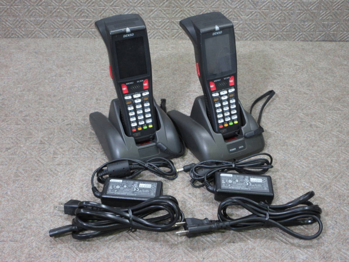 【傷や汚れあり】【2台セット】DENSO / BHT-800 Series ハンディターミナル BHT-805B / CU-821 通信 ...