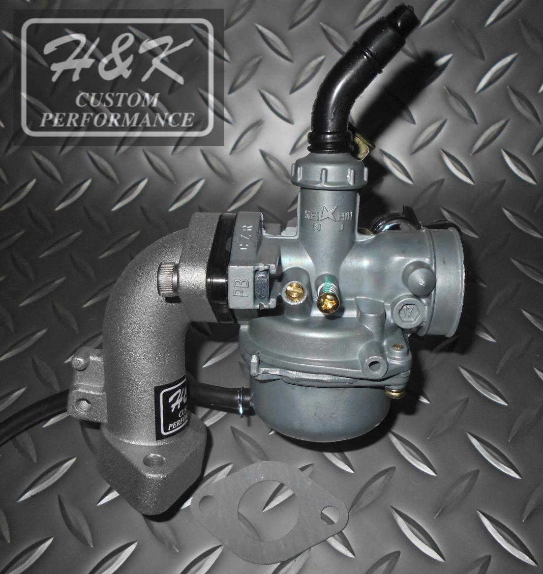 【未使用】・お買得セット ケイヒンPB16 キャブレター 南京ケーヒン ハンドル側チョーク 新品 ビックキャブ カブ90互換マニホールド付き ボアアップの落札情報詳細 - ヤフオク落札価格検索 ...