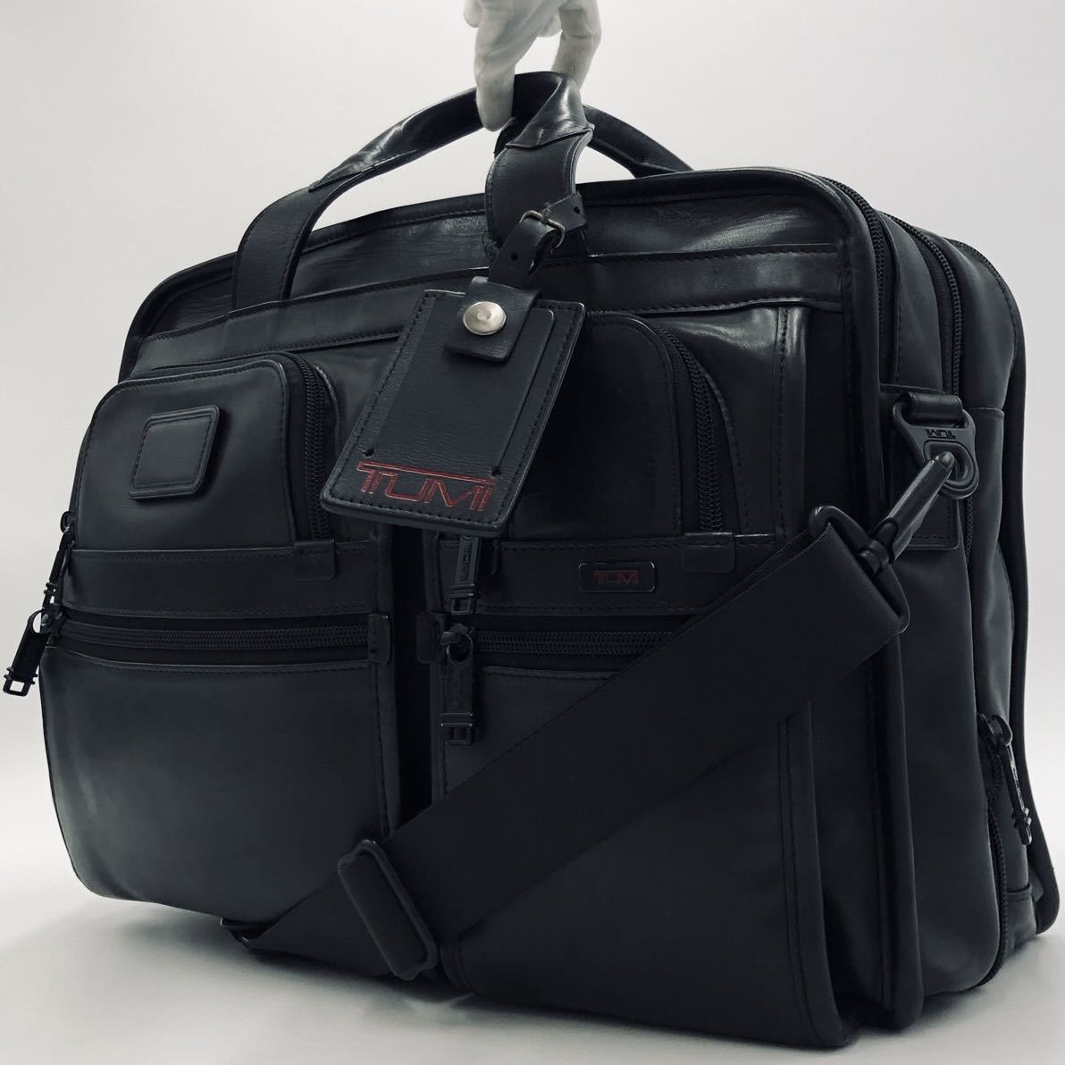 【目立った傷や汚れなし】1円〜[極美品] TUMI トゥミ ナッパレザー 総革 メンズ ビジネスバッグ 2way ショルダーバッグ ブリーフケース エクスパンダブル A4/PC可 黒の落札情報 ...