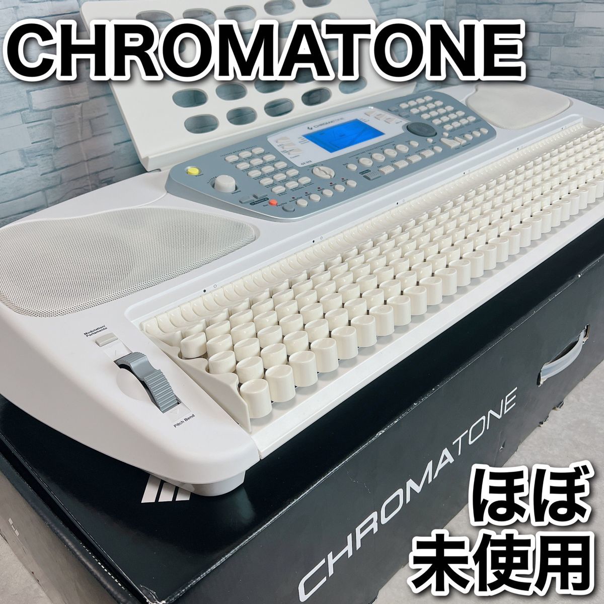 【未使用に近い】ほぼ未使用 超希少 美品 CHROMATONE クロマトーン CT-312 電子キーボード 譜面台スタンド付の落札情報詳細 ...