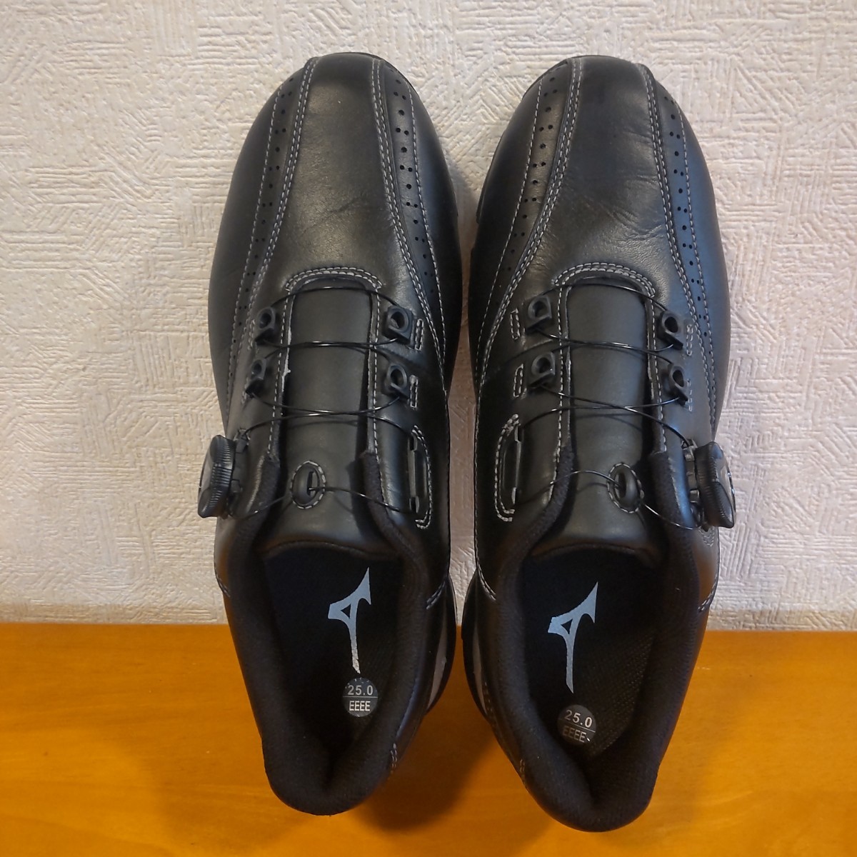 【目立った傷や汚れなし】ミズノ ゴルフシューズ ワイドスタイル 002 ボア 25cm ブラックの落札情報詳細 - ヤフオク落札価格検索 オークフリー