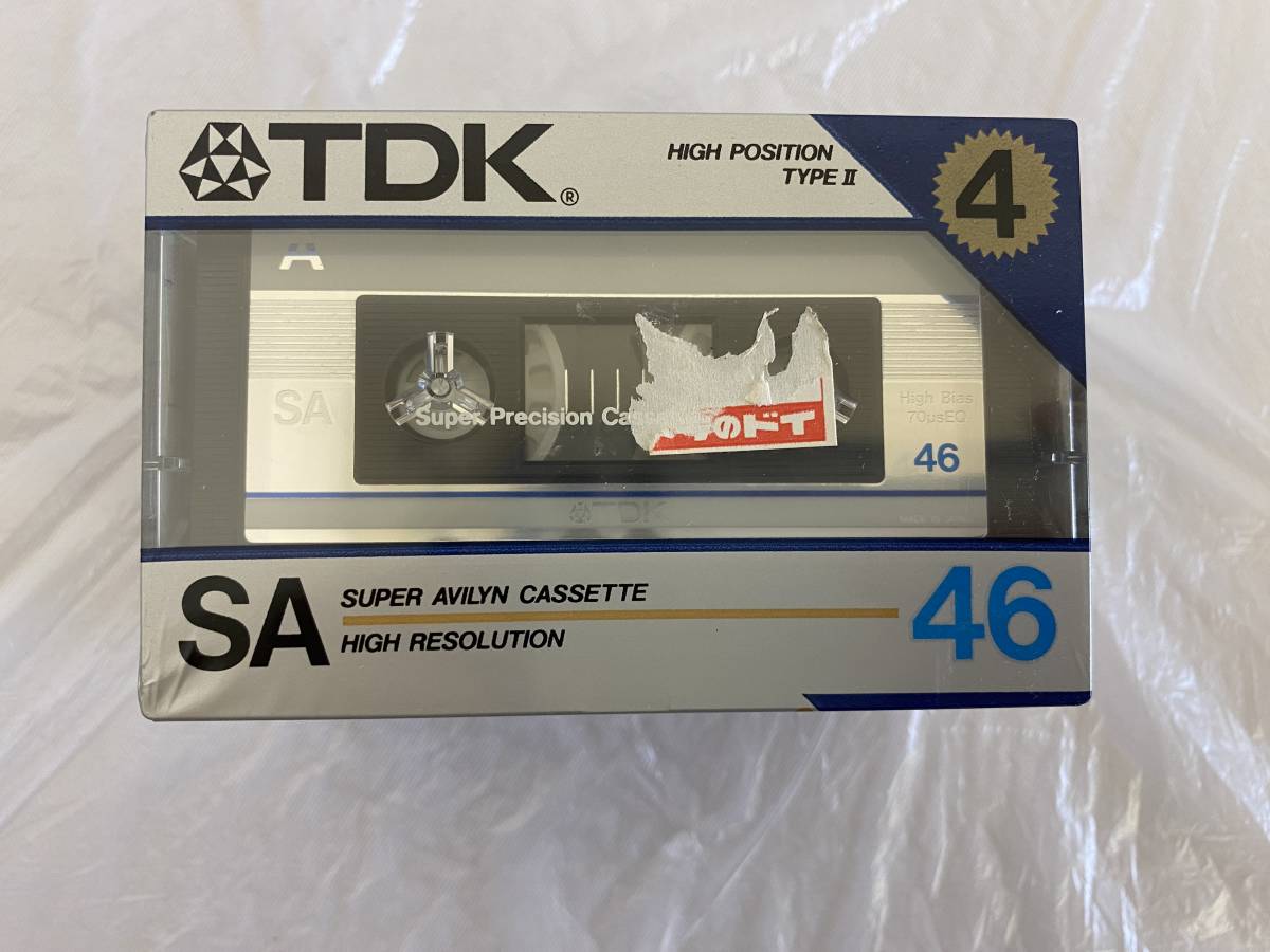 【未使用】⑤ TDK SA46 4パック 4本セット カセットテープ 新品未開封 HighPosition ハイポジション TYPEⅡ 昭和 ...