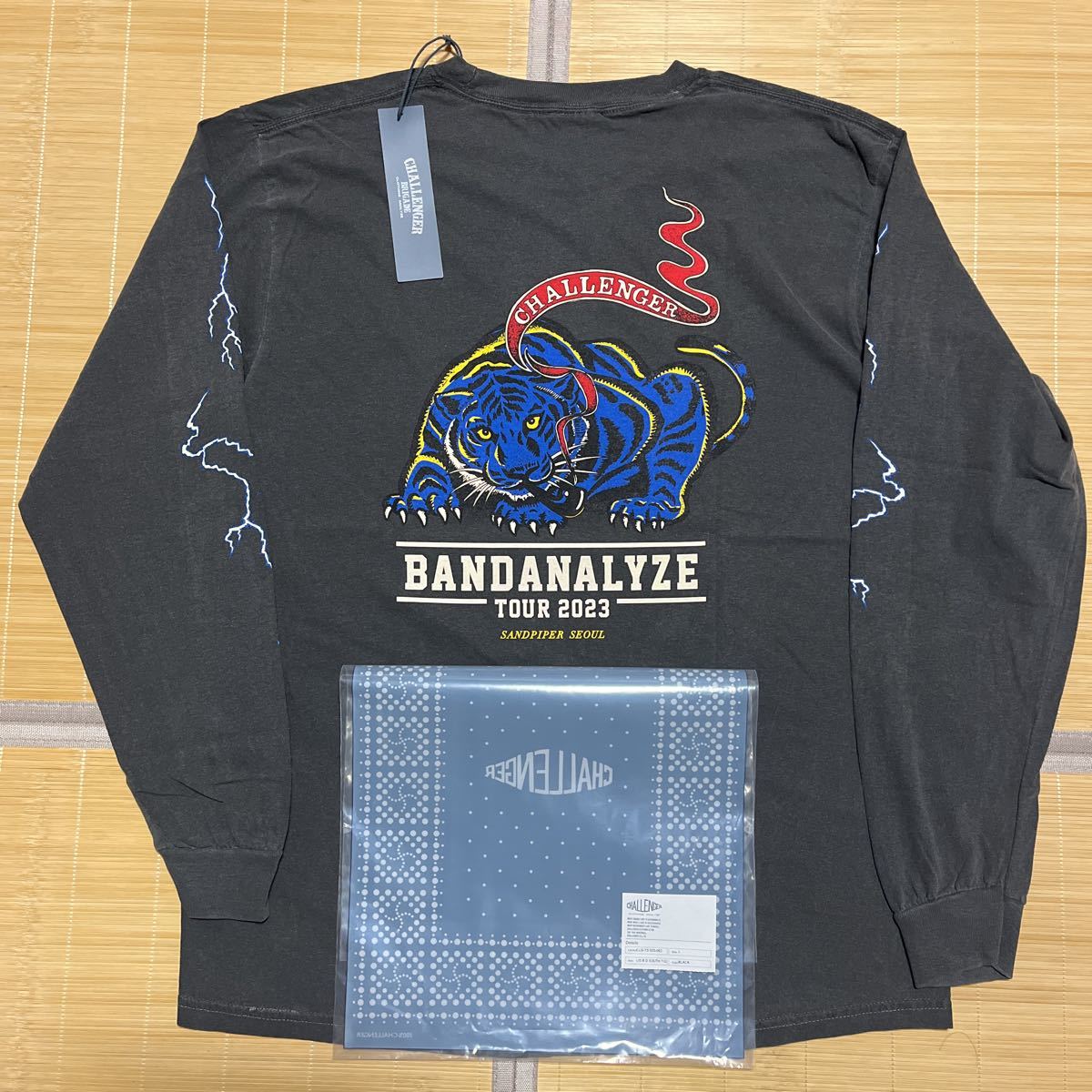 【未使用】23aw CHALLENGER BANDANA LYZE L/S BD TIGER TEE タイガー ロンt チャコール 東京 ...