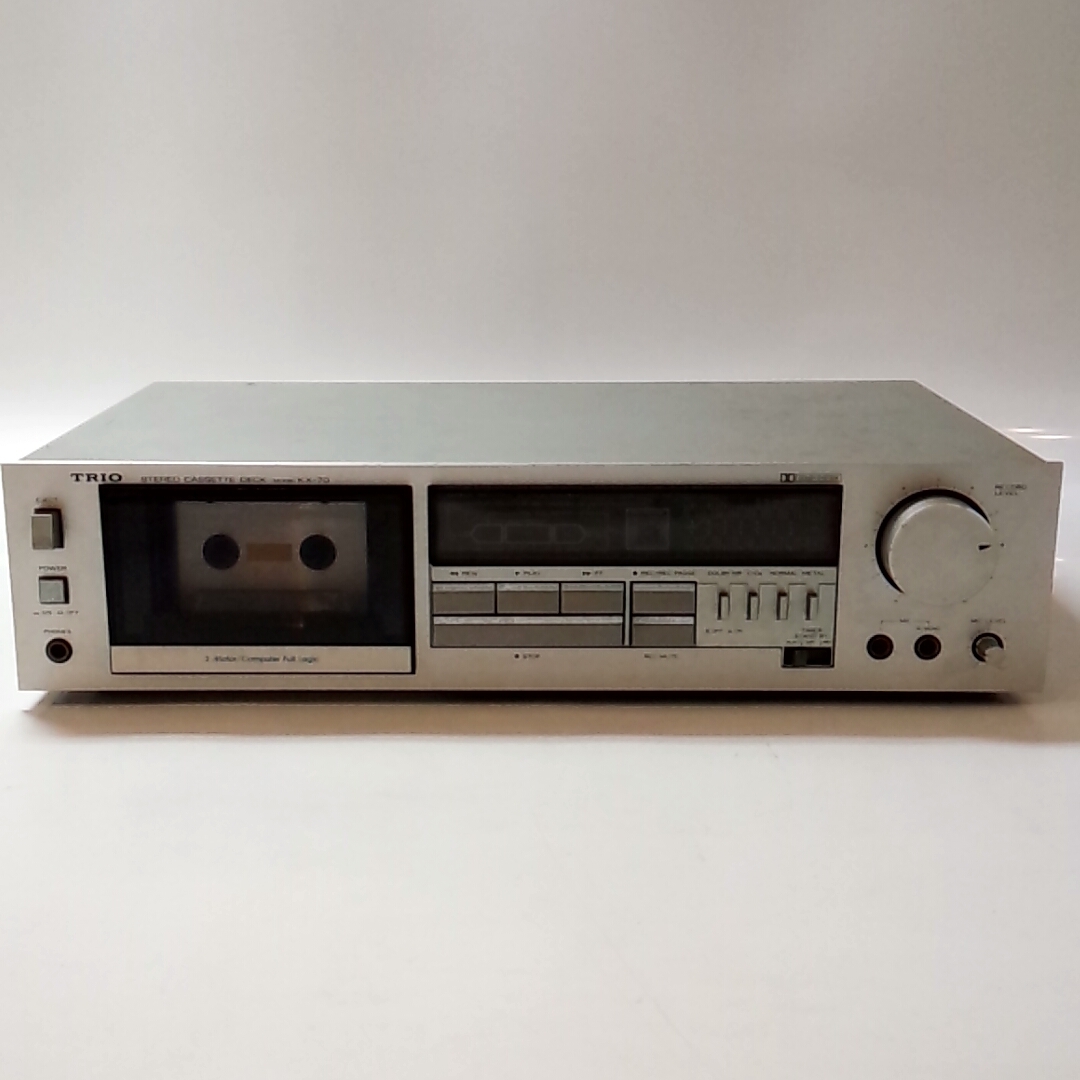 【やや傷や汚れあり】QA1371 TRIO ステレオカセットデッキ KX-70 トリオ テープ オーディオ機器 カセットデッキ 家電 通電〇 ...