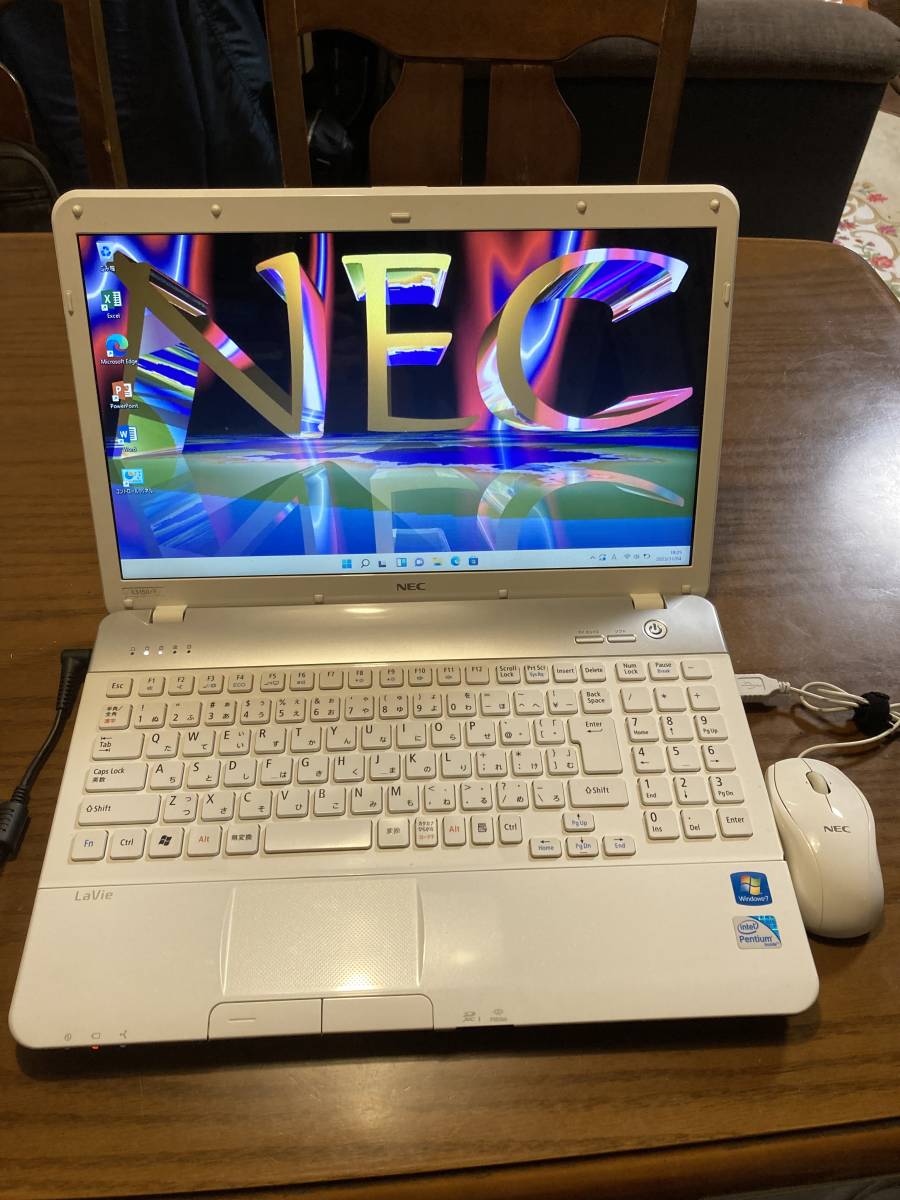 【やや傷や汚れあり】NEC LS150F2P2W 白 Pentium＠2.10GHZ,4GB, HDD550GB,WIN11pro ...
