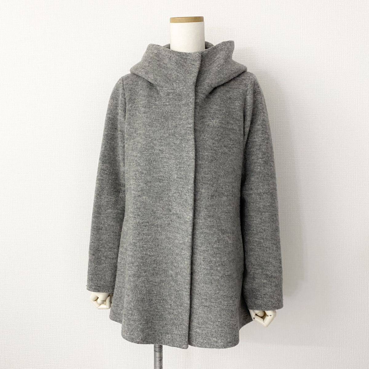 【目立った傷や汚れなし】Ck7 EVEX by KRIZIA エヴェックス バイ クリツィア ウールコート サイズ40 グレー レディース トップス フードコート アウター 長袖の落札情報詳細 ...