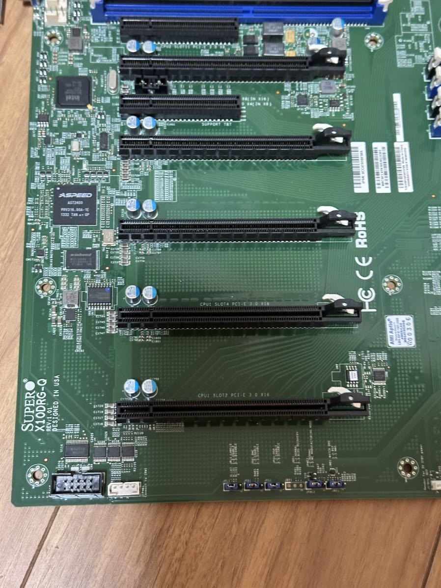 【目立った傷や汚れなし】★美品★ SUPERMICRO X10DRG-Q LGA2011-3 DUAL CPU マザーボード 2スロット ...