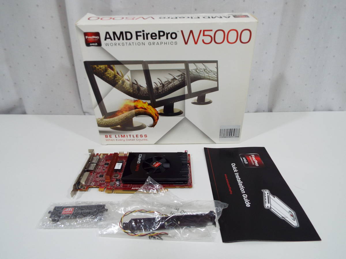 【やや傷や汚れあり】AMD FirePro W5000 PCI-Express ビデオカード ワンスロット S端子拡張ブランケット付属の落札情報詳細 - ヤフオク落札価格検索 オークフリー