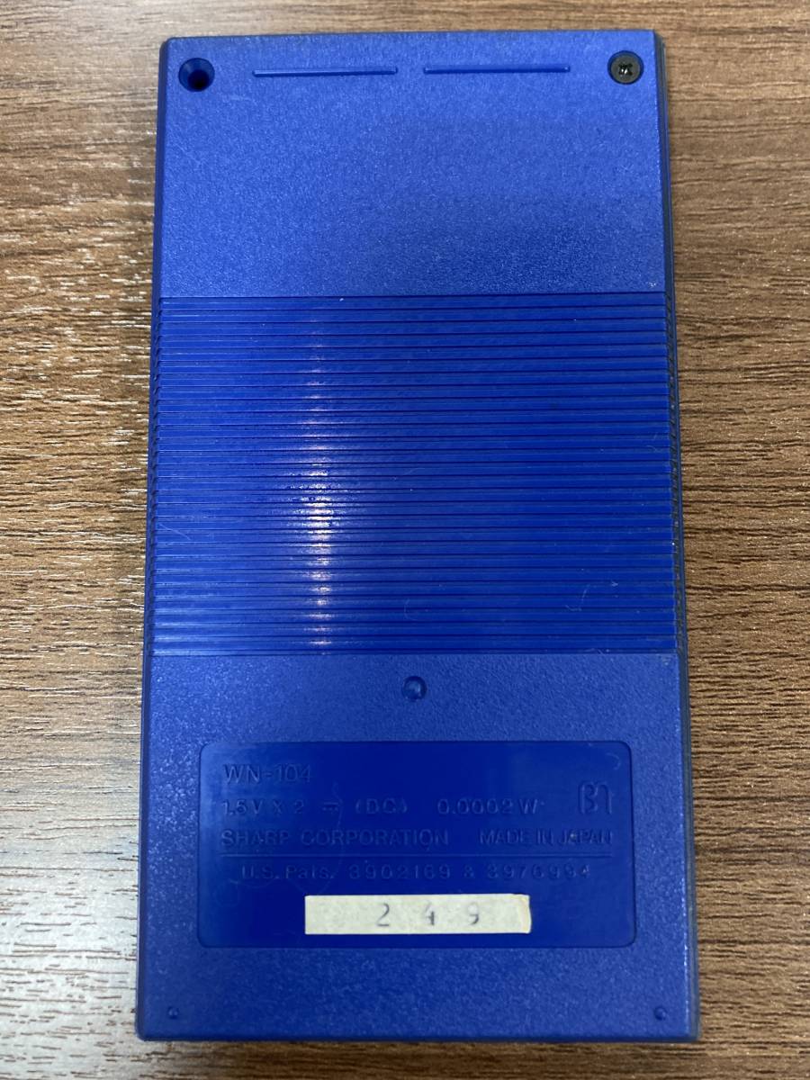 【全体的に状態が悪い】#123 SHARP シャープ 占い電卓 WN-104 計算機 WONDERTOPIA ワンダートピア 四柱推命 レトロ ...