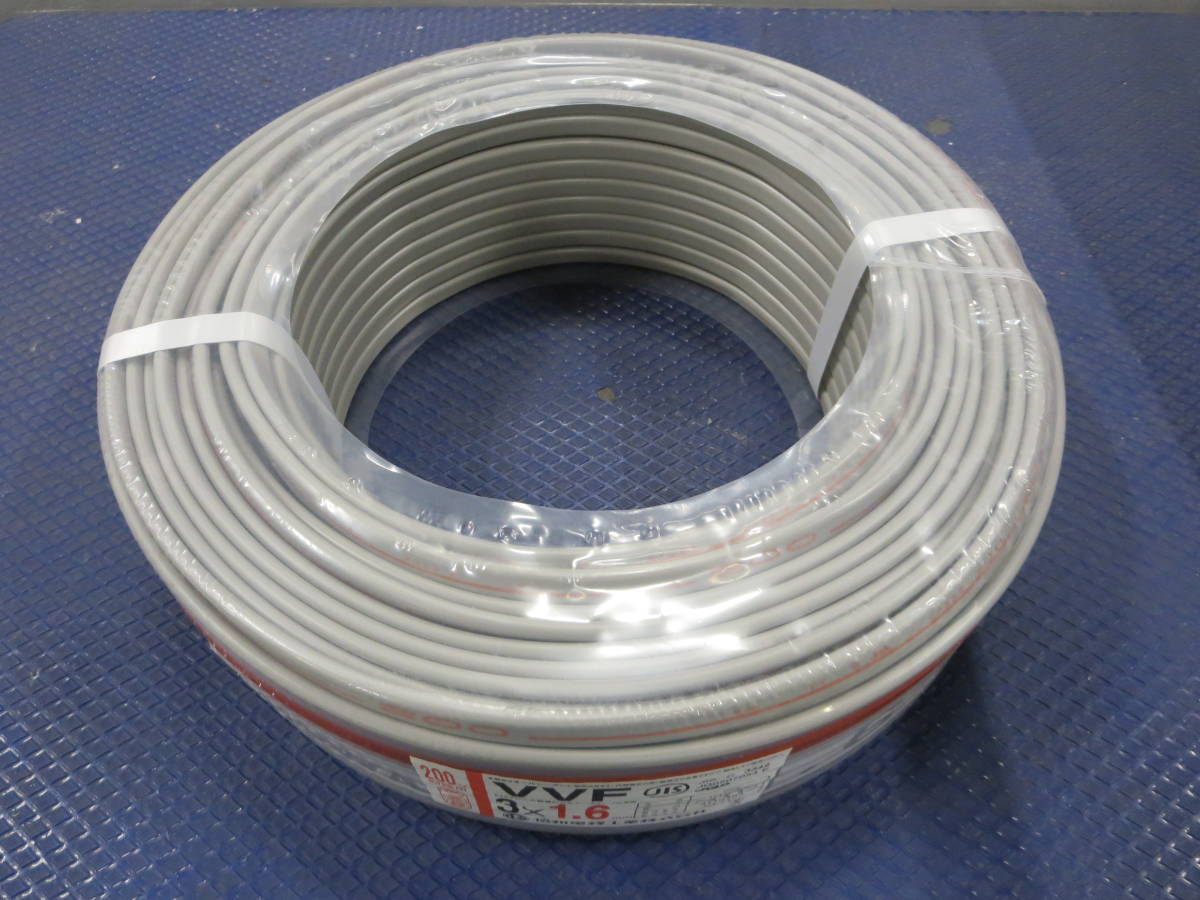 【未使用】協和電線 VVF 3 x 1.6mm 黒赤緑 200V 回路用 1巻(100m) Fケーブル 3C 3芯 新品未開封の落札情報詳細 - Yahoo!オークション落札価格検索 オークフリー
