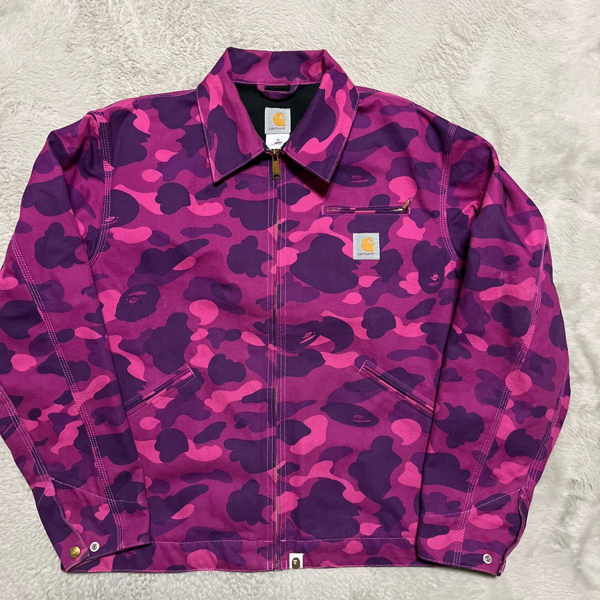 【目立った傷や汚れなし】激レア 初期 A BATHING APE BAPE KAWS CARHARTT WIP DETROIT JACKET ...
