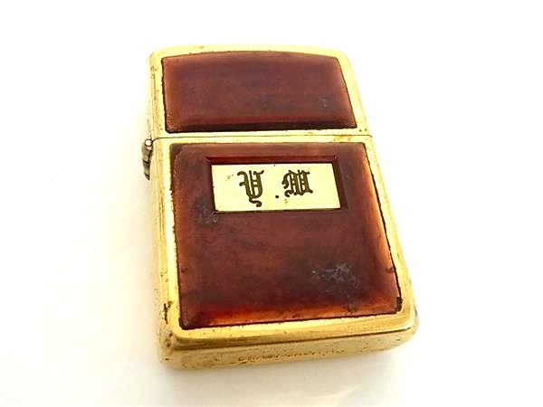 【傷や汚れあり】1円 ZIPPO ジッポー ヴィンテージ ゴールデントータス べっ甲 1993年 高級ライター オイルライター 喫煙グッズ ...