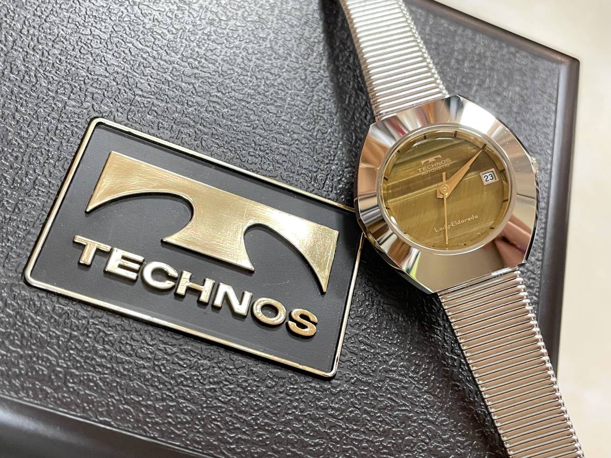 【未使用に近い】TECHNOS タイガーアイ文字盤 Lady-Eldorado AUTOMATIC デッドストック 女性サイズの落札情報詳細 - Yahoo!オークション落札価格検索 オークフリー