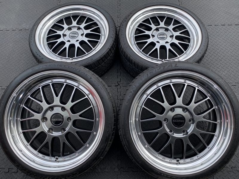 【やや傷や汚れあり】深リム段リム FABULOUS BARONE ファブレス ヴァローネ LM-9 8.5J ハイエース 200系 レジアス スーパーGL DX カスタム 4型 BBS カズキ ...