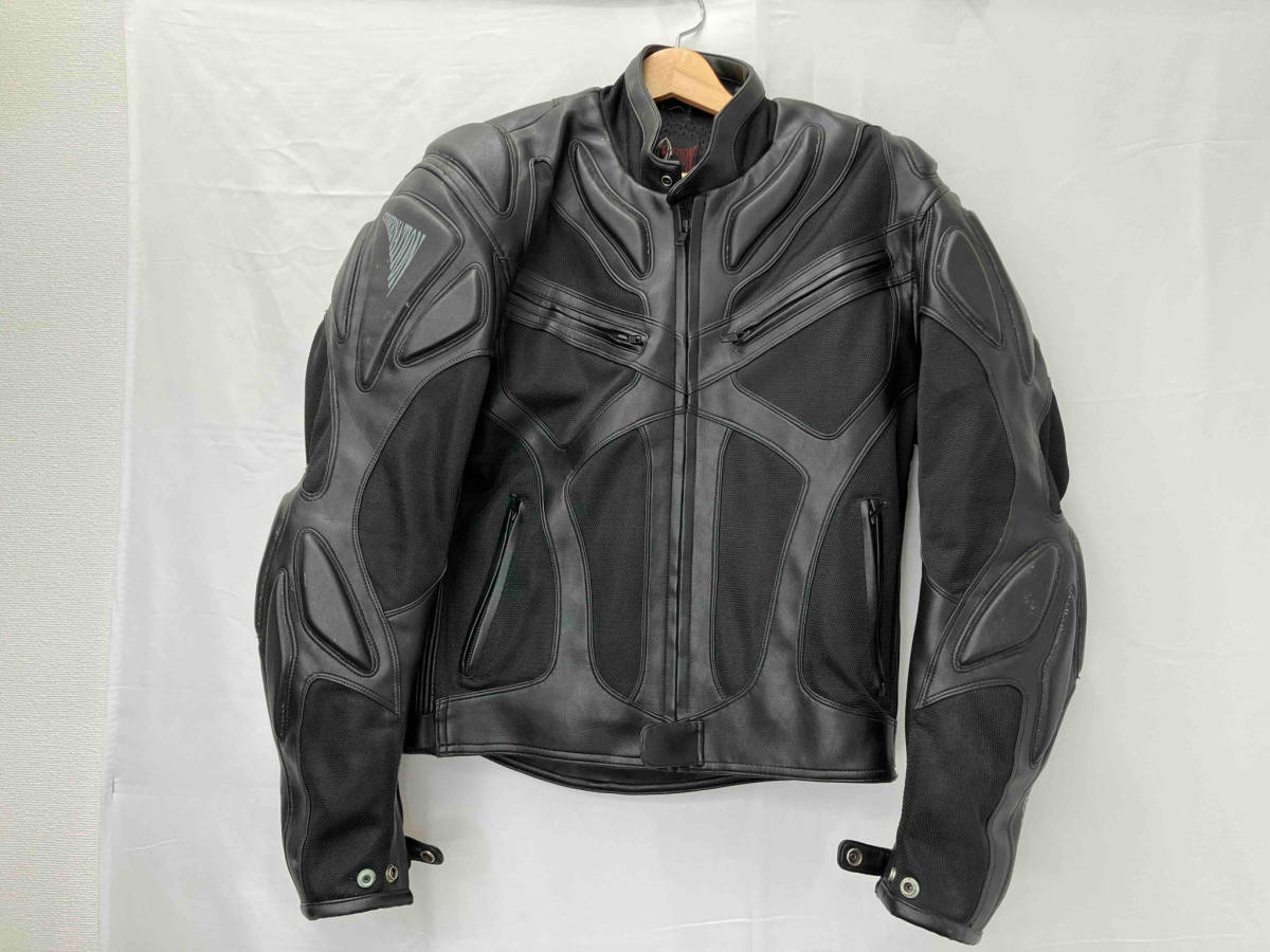 【傷や汚れあり】KADOYA カドヤ フェイクレザーメッシュジャケット CYBER NATION サイバーネーション サイズLL メンズ ...
