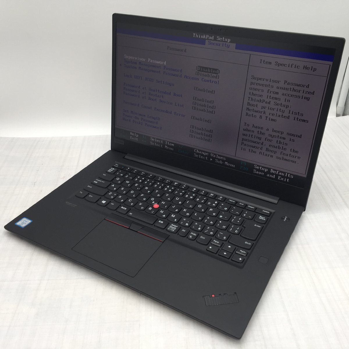 【やや傷や汚れあり】Lenovo ThinkPad P1 20QU-S12A1E Core i9 9880H 2.30GHz/32GB/1TB(NVMe) 〔B0434〕の落札情報詳細 ...