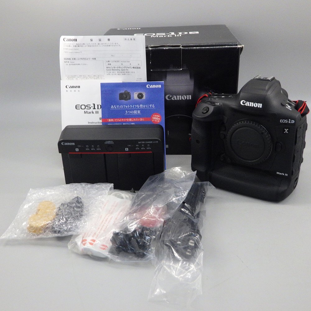 【目立った傷や汚れなし】1円～ Canon キヤノン EOS -1D X Mark III ※通電・シャッター確認済 BATTERY CHARGER LC-E19 カメラ 217 ...