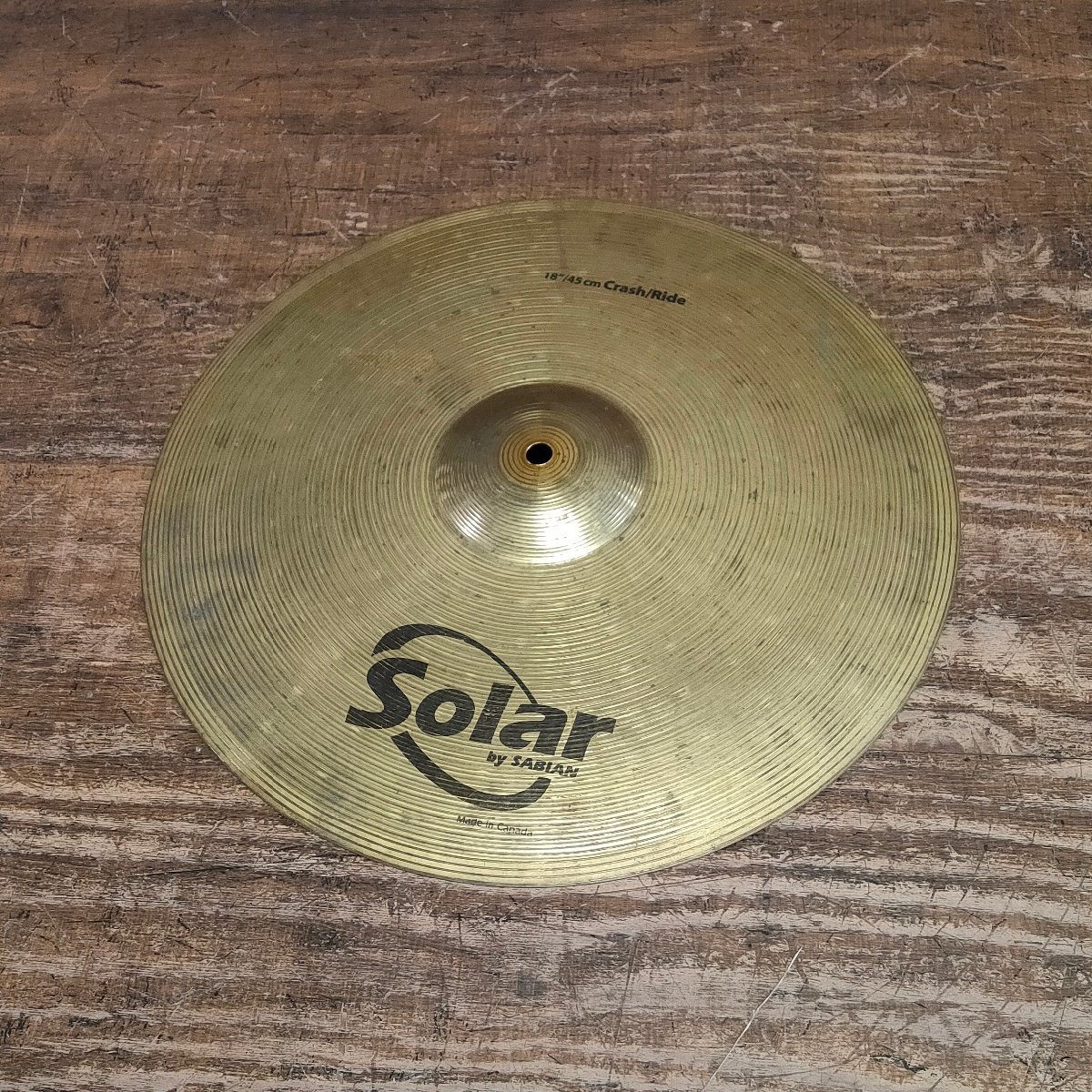 【傷や汚れあり】Solar by SABIAN 18インチ 45cm Crash Ride クラッシュ ライド シンバル 0215010 ...