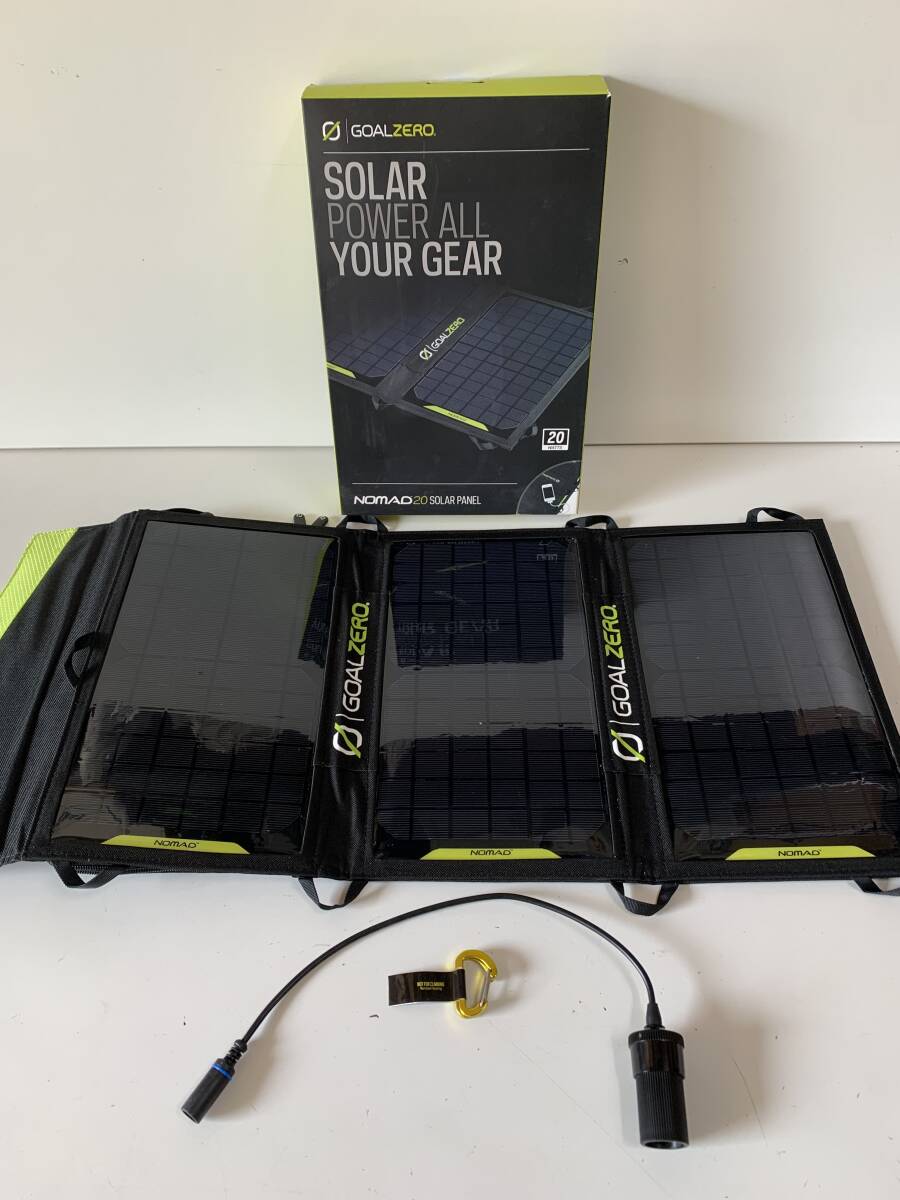 【やや傷や汚れあり】⑤u478 GOAL ZERO ゴールゼロ ソーラーパネル SOLAR POWER ALL YOUR GEAR ...
