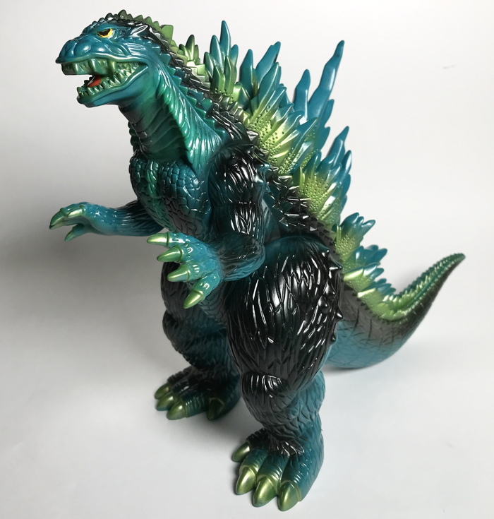 【未使用】マルサン ミレニアムゴジラ 350 昭和グリーンカラー レア 赤目ver. ミレゴジ Millennium GODZILLA 350 Red Eye Ver. marusan ソフビ ...
