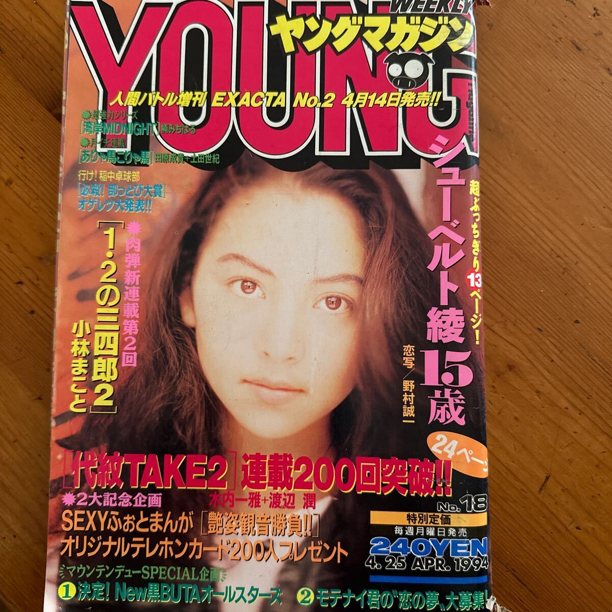 【やや傷や汚れあり】3241 ヤングマガジン 1994/4 シューベルト綾 代紋TAKE2 持田かおり 遠峯ありさ(華原朋美） 梅宮亜須加 沢口遥の落札情報詳細 - Yahoo!オークション ...