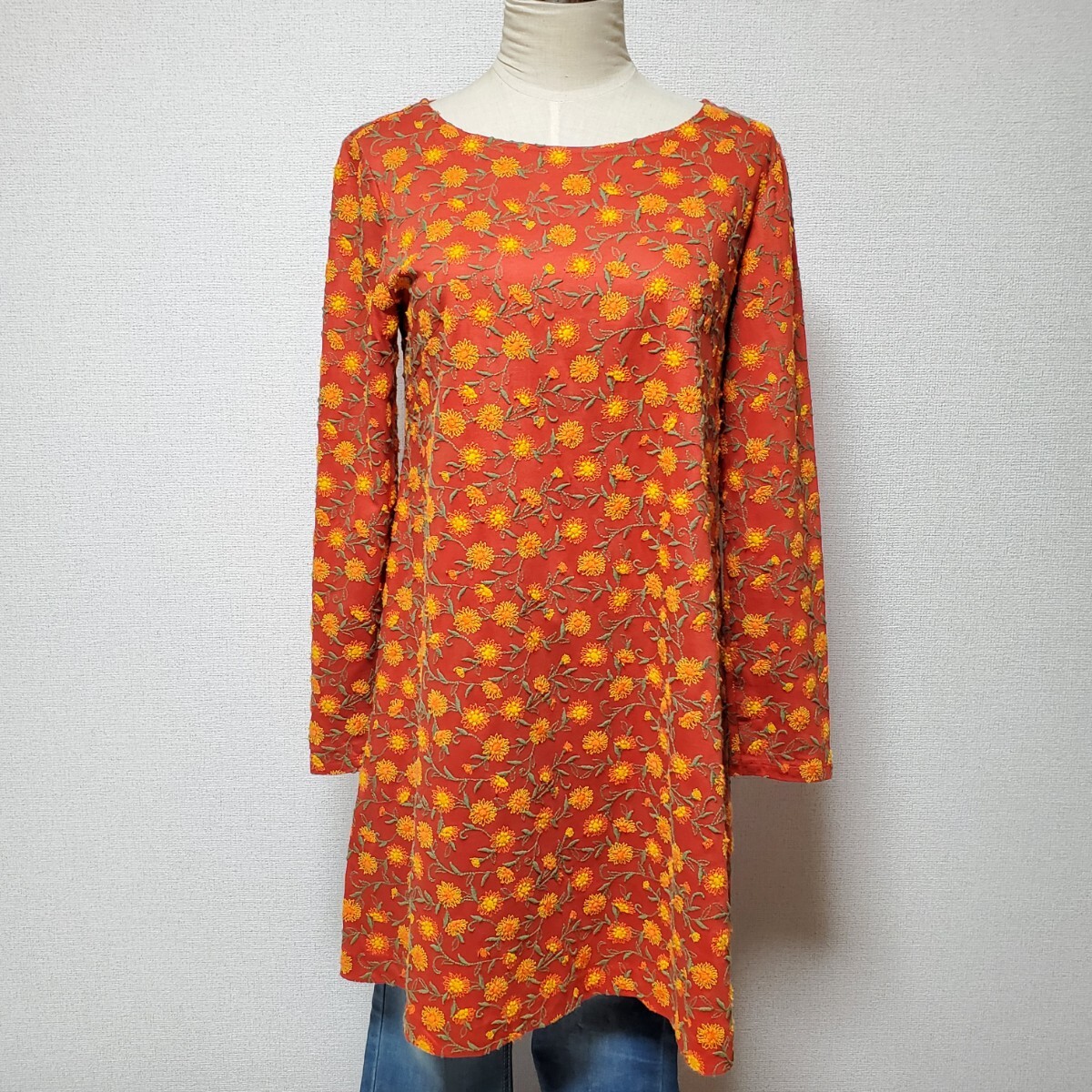 【目立った傷や汚れなし】TABASA タバサ 花柄 ワンピース チュニック サイズ34（約Mサイズ相当）の落札情報詳細 - ヤフオク落札価格検索 オークフリー