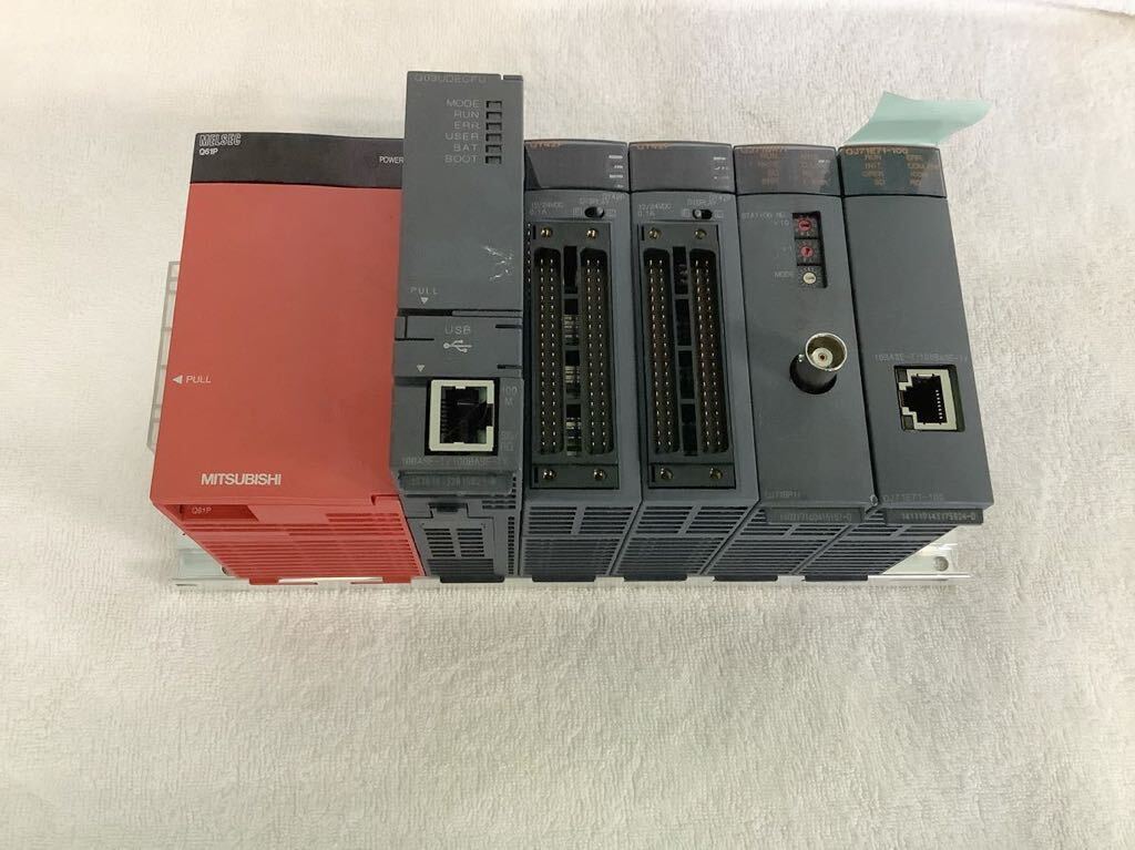【やや傷や汚れあり】三菱電機MITSUBISHI MELSEC Q61P,Q03UDECPU,QY42Px2,QJ71BR11,QJ71E71 ...
