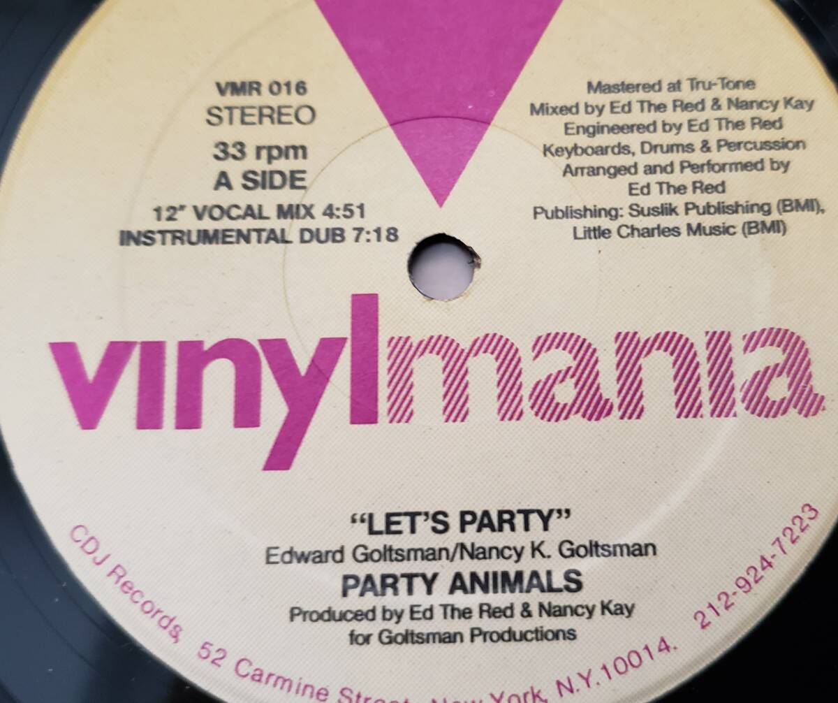 【傷や汚れあり】[古12inch] Party Animals - Let's Party / Vinylmania / 1988の落札情報 ...