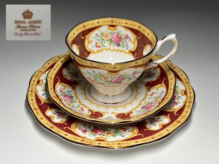 【目立った傷や汚れなし】【瑞】ロイヤルアルバート ROYAL ALBERT レディーハミルトン カップ＆ソーサー ＋プレートの落札情報詳細 - ヤフオク落札価格検索 オークフリー