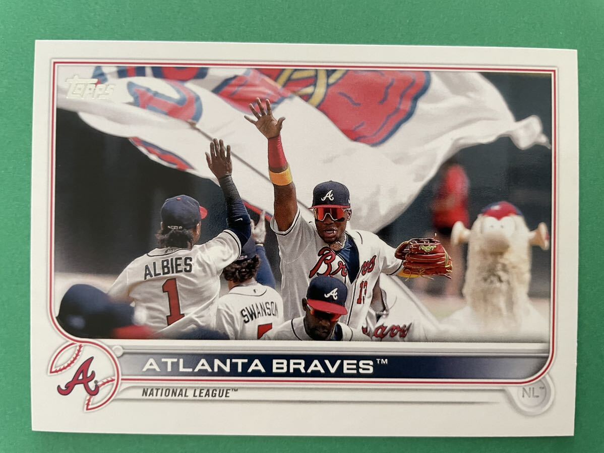 【未使用に近い】TOPPS MLB 2022 SERIES 1 #164 Atlanta Braves TEAM CARD アトランタ・ブレーブス チームカード ACUNA JR ...