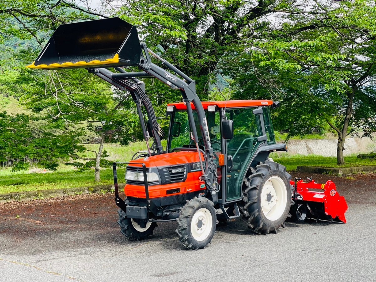 【目立った傷や汚れなし】タイヤ4本新品 クボタトラクター GL261 27馬力 799h フロントローダー付 エアコンキャビン ニプロロータリーCX1605 前尾輪付 四駆 パワステの落札情報 ...