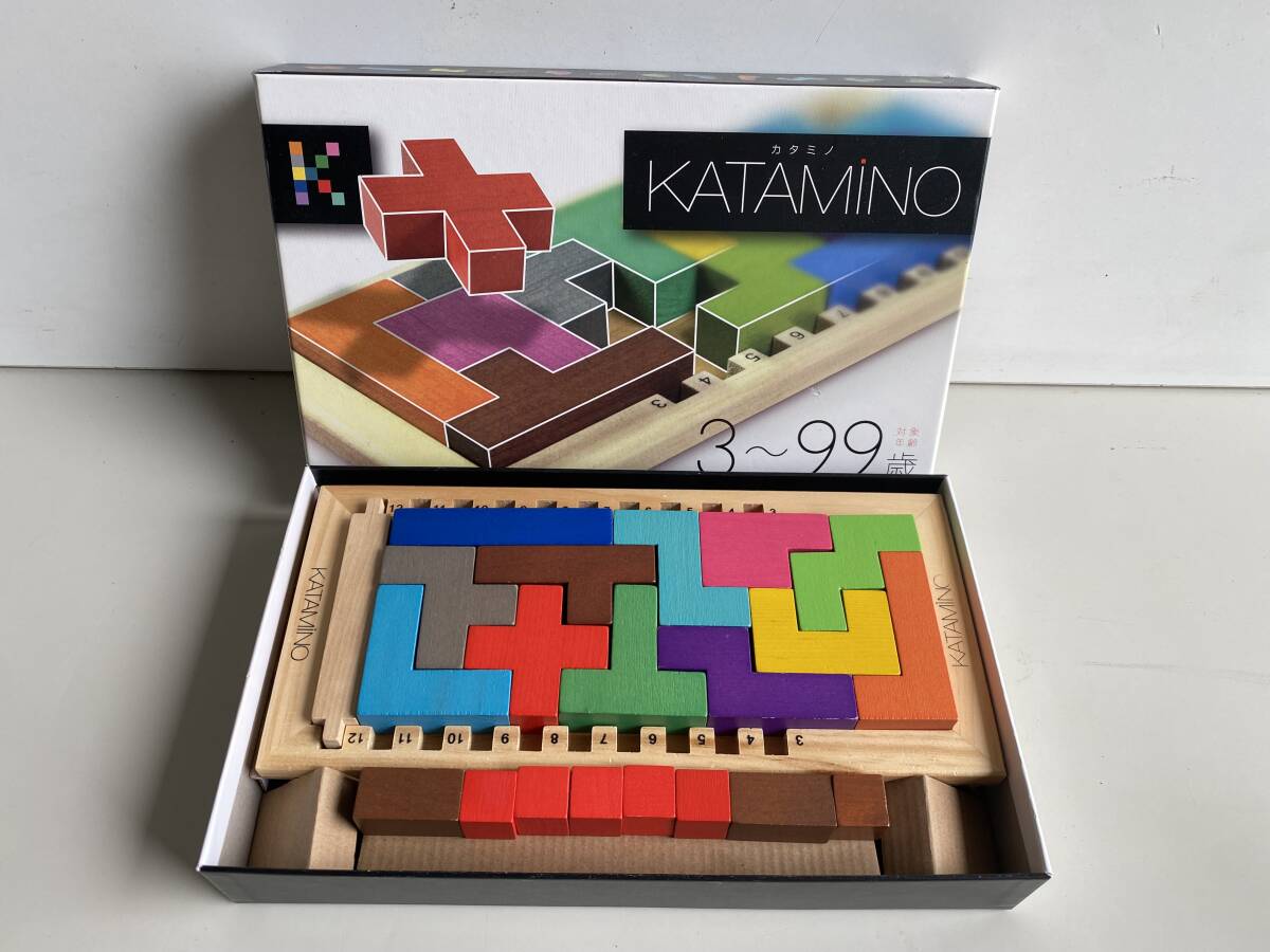 【やや傷や汚れあり】④t929 KATAMINO カタミノ 知育玩具 3～99歳 全500問 36057解答 究極パズルゲーム 教育 木製 パズル Gigamic/ギガミック 箱付の落札情報 ...
