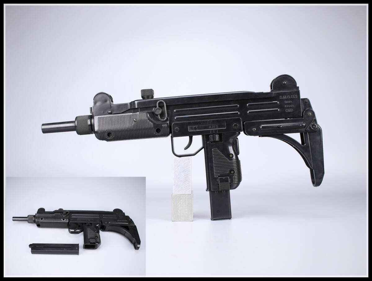 【目立った傷や汚れなし】【美】ZB174 S.M.G.UZI 9mm IMI ARS ウージー 097498 エアガン トイガン ミリタリー ...