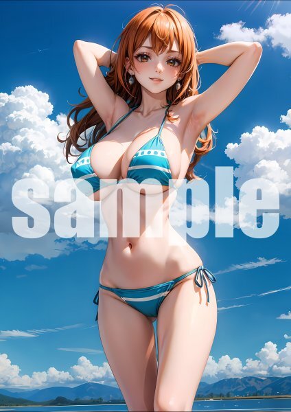【未使用】1017【A4写真用紙・高画質】『ワンピース ナミ』水着 ビキニ グラビア セクシー アニメ イラスト 同人 美女 ポスター ファンアート AIの落札情報詳細 - ヤフオク落札価格 ...