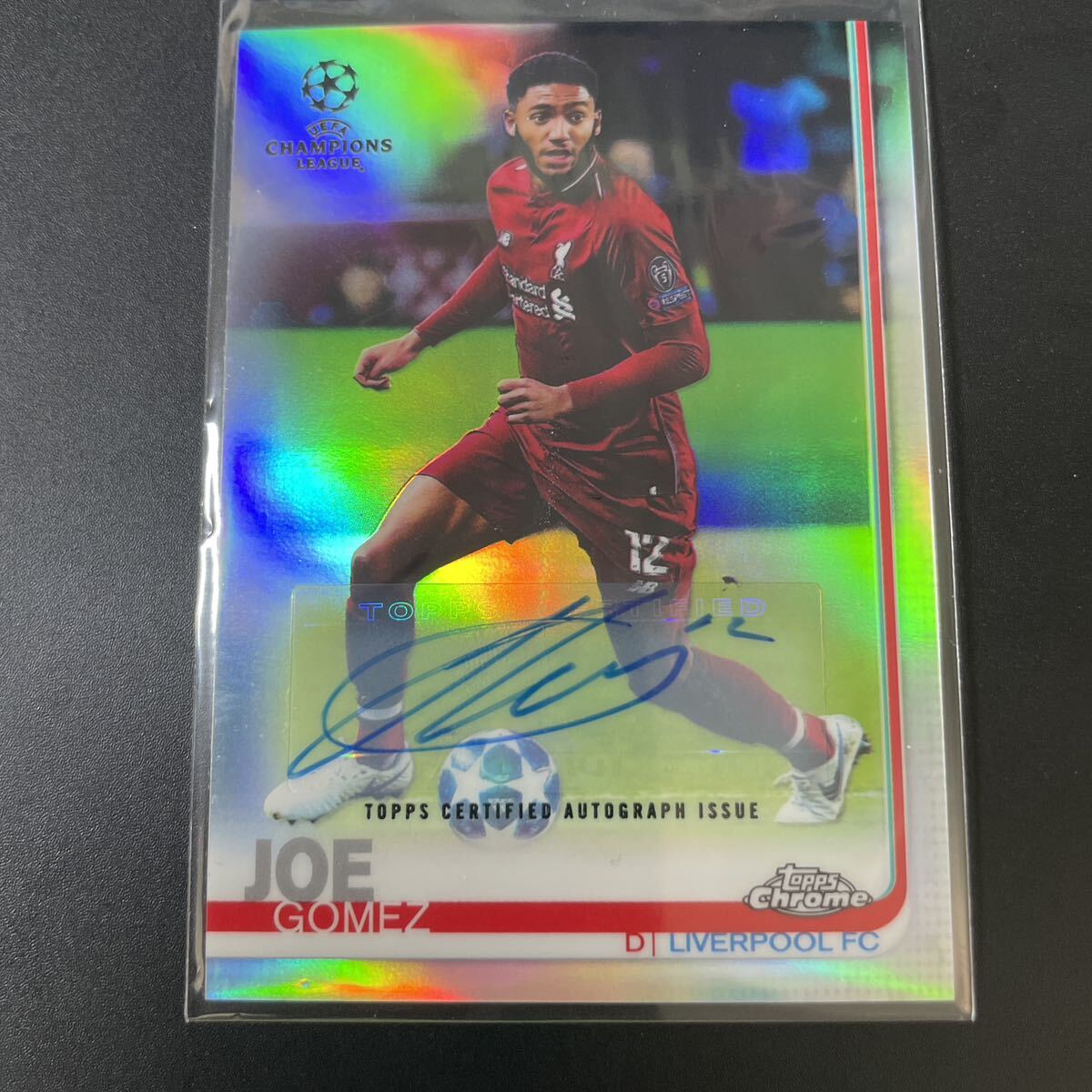 【目立った傷や汚れなし】2024 Topps chrome UEFA Champions League Refractor autograph ...