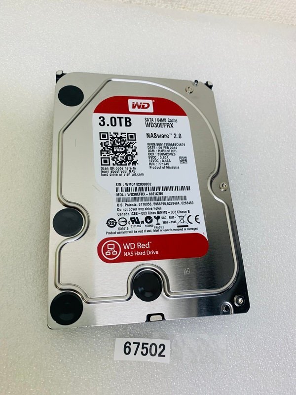 【目立った傷や汚れなし】3TB SATA ハードディスク 3000GB HDD 3TB 3.5 インチ SATA 5400 RPM ...