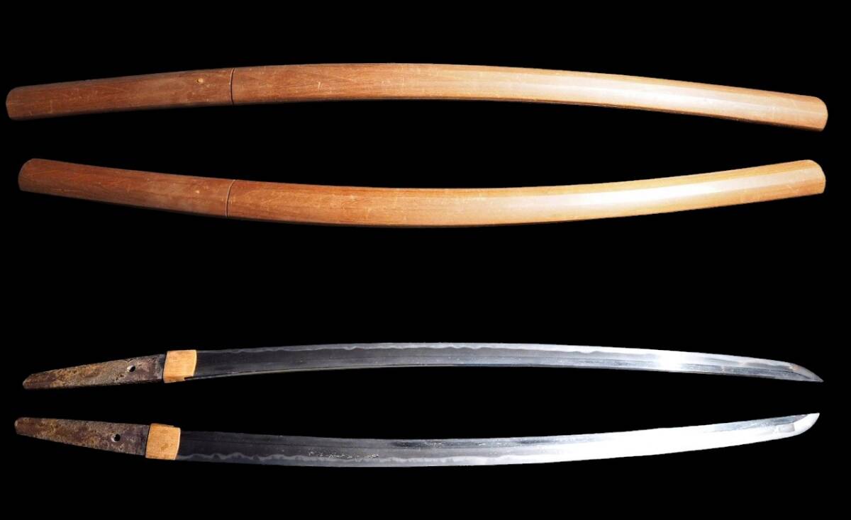 【やや傷や汚れあり】ほぼ刀に近い大長脇差 【無銘】 優乱刃紋 刃長56.7cm 元幅3cm 元重6.6mm 468g 是非!!! 愛刀にして下さいの落札情報詳細 - Yahoo!オークション ...