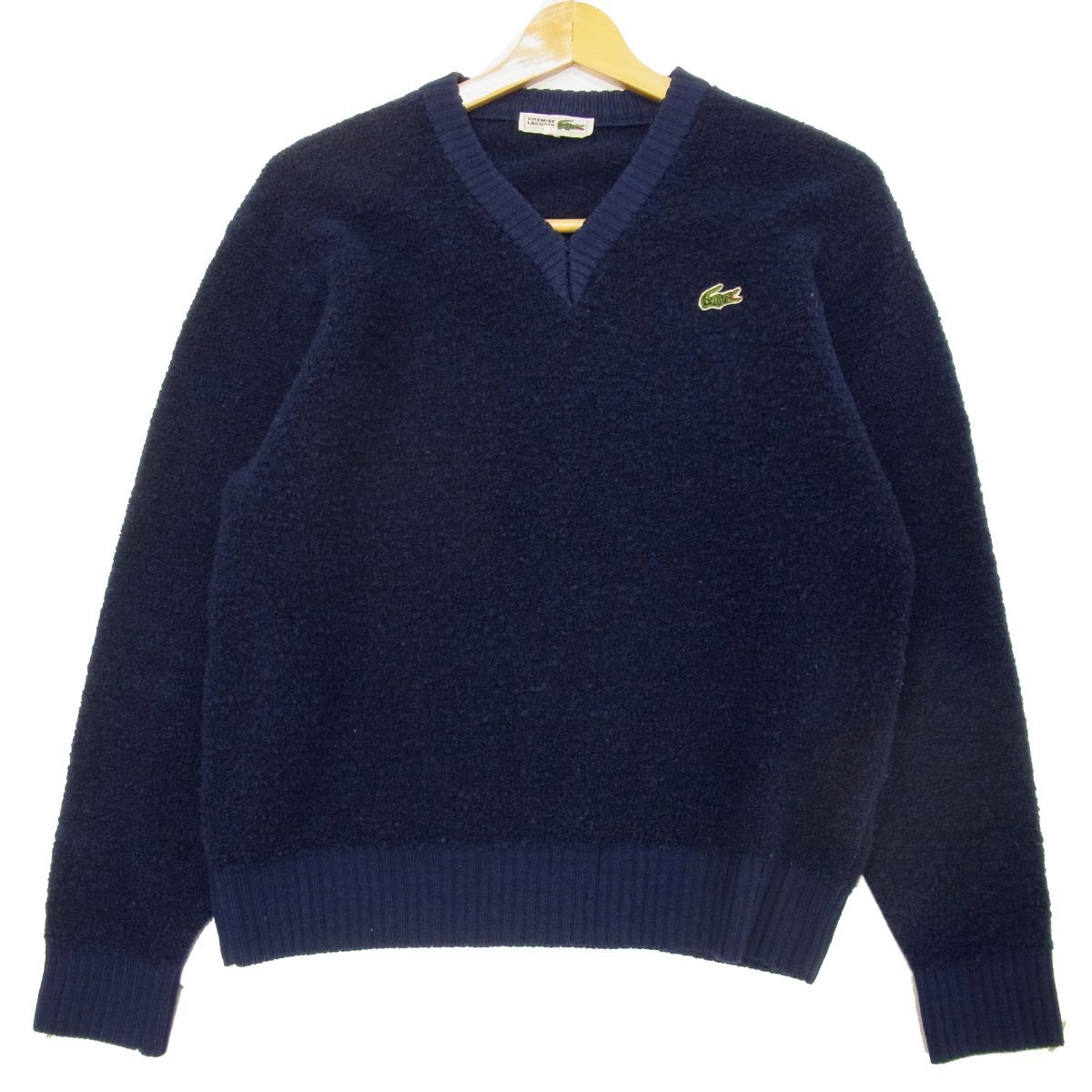 【目立った傷や汚れなし】90s ヴィンテージ CHEMISE LACOSTE Vネックセーター ウールパイル生地 入手困難 レトロ 秋冬物 メンズ ラコステ 1円スタートの落札情報詳細 ...