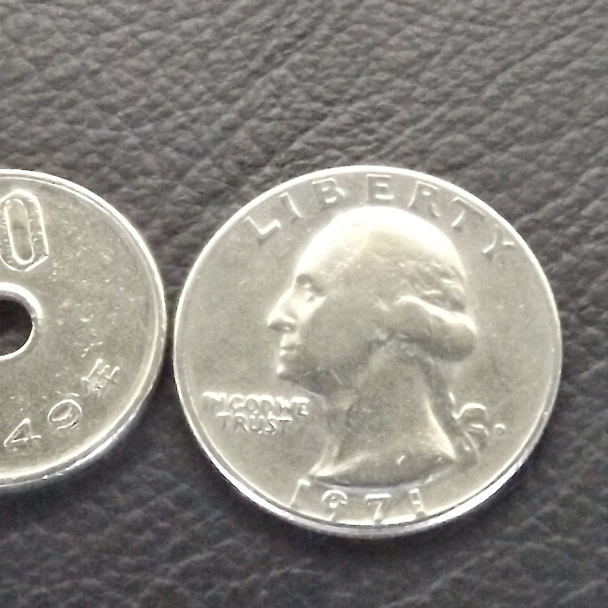 【やや傷や汚れあり】アメリカ ワシントン 25セントコイン 1971年 送料無料（18367） USA貨幣 お金 クォーターダラー 硬貨 ドル ...