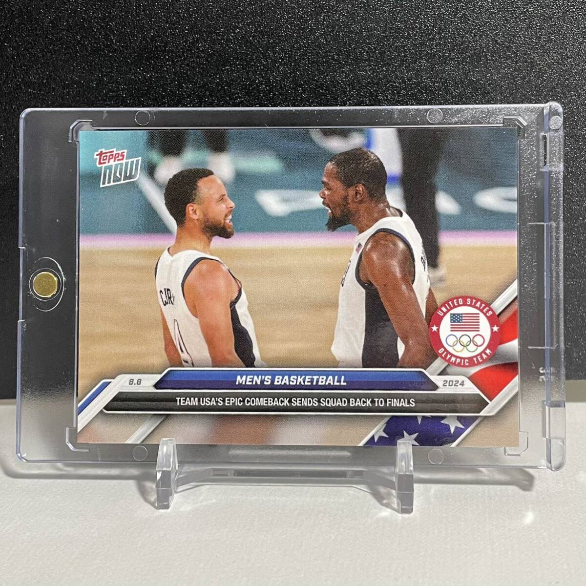 【未使用】2024 Topps now olympics 23 Kevin Durant Steph Curry オリンピック Paris パリ Olympic basketball NBA ...