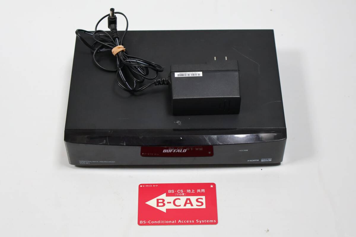 【やや傷や汚れあり】D1094 Y BUFFALO Wチューナー 地上・BS・CSデジタル HDDレコーダー 1TB DVR-W1V/1.0T ...