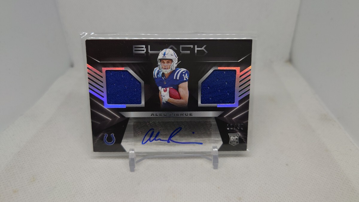 【目立った傷や汚れなし】【活躍中】 2022 Panini Black Alec Pierce Dual Jersey Auto RC /50 ...