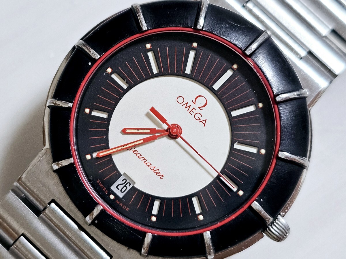 【傷や汚れあり】1円スタート！OMEGA オメガ SEAMASTER DYNAMIC シーマスター ダイナミック 紳士用高級腕時計 BLACK ...
