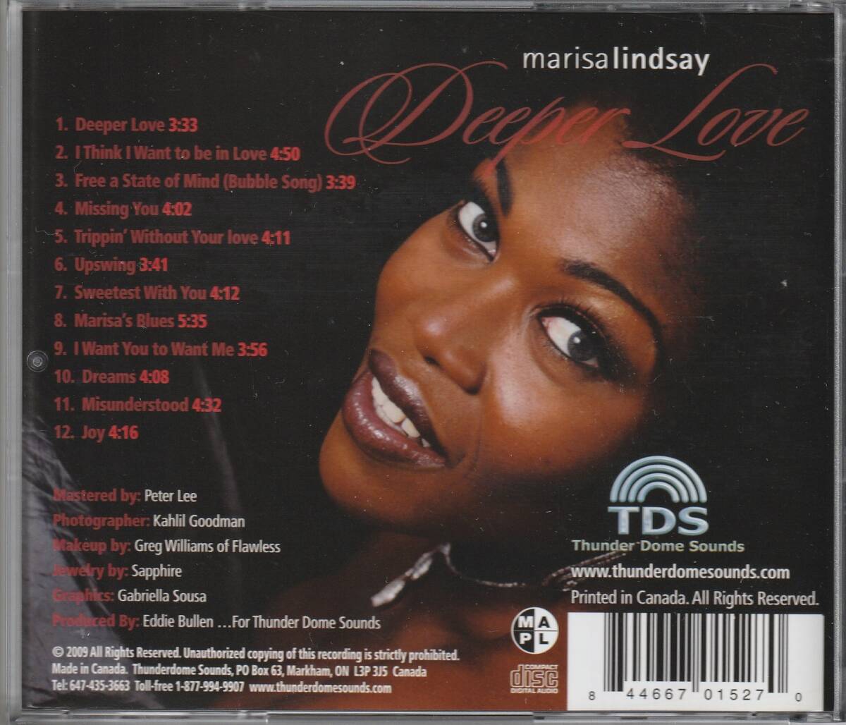 【やや傷や汚れあり】中古CD R&B/SOUL MARISA LINDSAY／Deeper Love／2009年／インディR&B Lauryn ...