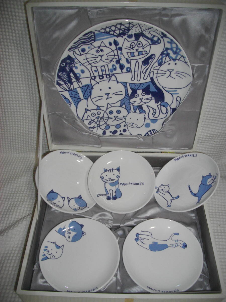 【未使用】【Manhattaner's ・マンハッタナーズ】 大皿 1枚 ＆ 小皿 5枚 ★ ネコ 猫の落札情報詳細 - Yahoo!オークション落札価格検索 オークフリー