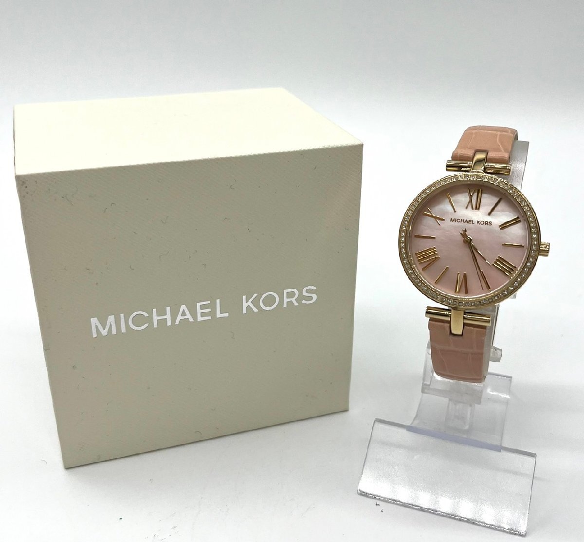 【未使用に近い】 美品 MICHAEL KORS マイケルコース 腕時計 MK-2790 レディース シェル文字盤 不動の落札情報詳細 ...