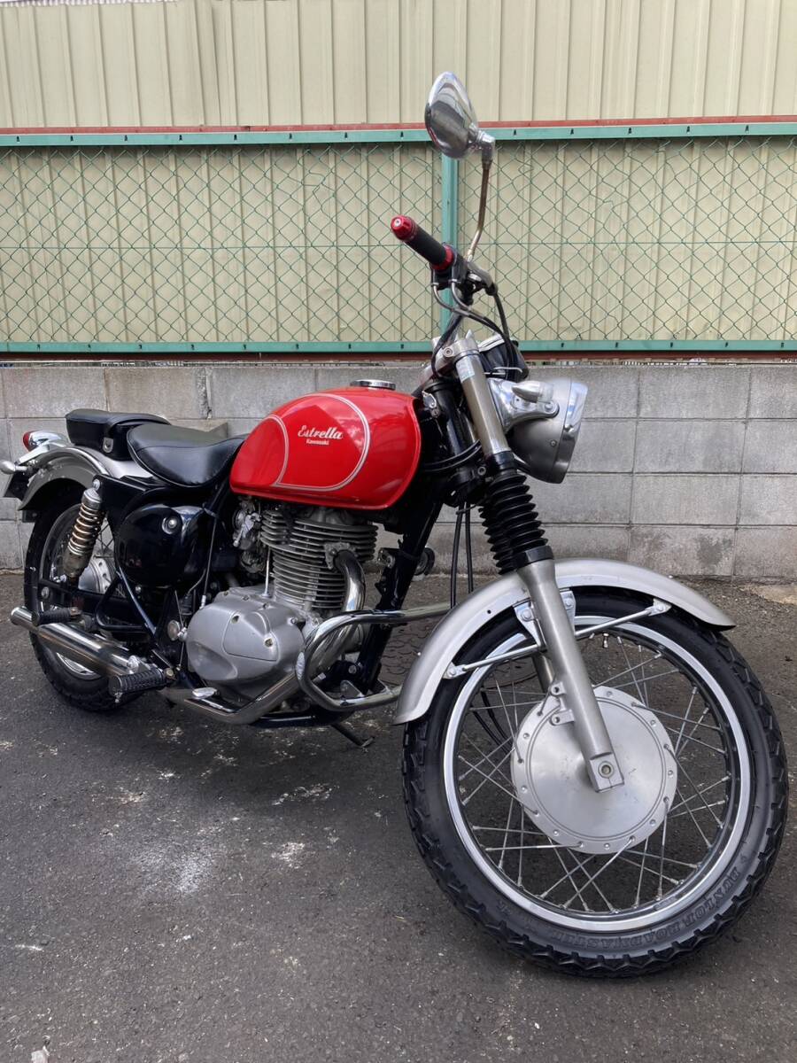 【やや傷や汚れあり】カワサキ エストレヤカスタム BJ250A 35043㎞ エンジン実働 250㏄ 書類あり 大阪より 売り切りの落札情報 ...