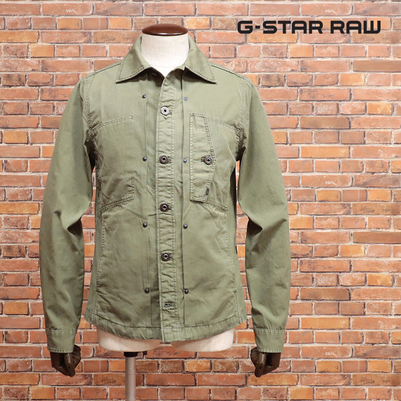 【未使用】1円/G-STAR RAW/XXSサイズ/ブルゾン SCUTAR SHIRT JKT L/S D17037-9669 丈夫リップストップ ガーメントダイ 新品/カーキ/jh188/の ...