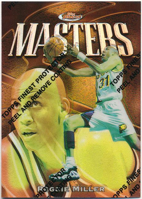 【目立った傷や汚れなし】☆ Reggie Miller NBA 1998-100 Topps Finest Masters Refractor ...